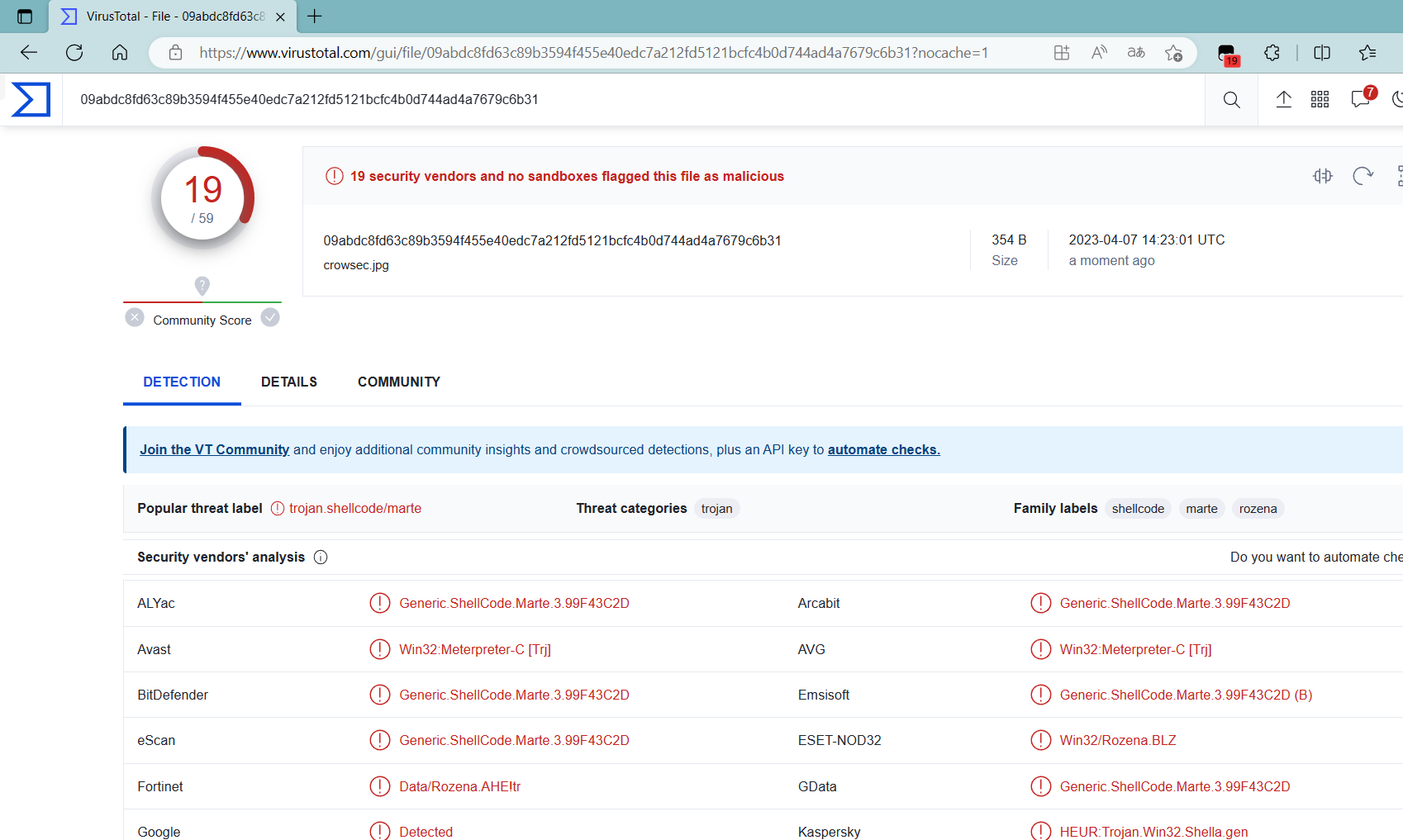 MSF编码器结合shellcode加载器实现免杀 | WZ's Blog
